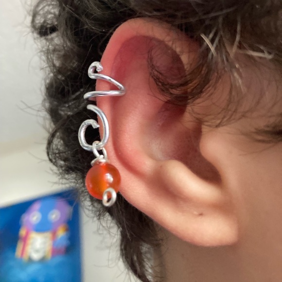 Hand Crafted | Jewelry | New 3 Piece Set Wire Ear Cuffs With Agate ...